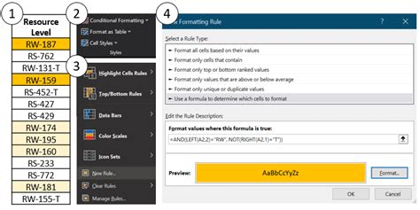 Adding A Cf Rule In Excel 1 Input Column With Dark Cells Showing User