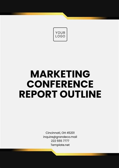 Free Marketing Conference Report Outline Template To Edit Online