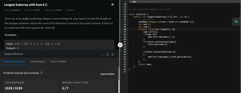 Solved Problem 39 Longest Subarray With Sum K Jayesh Sardesai Posted On The Topic Linkedin