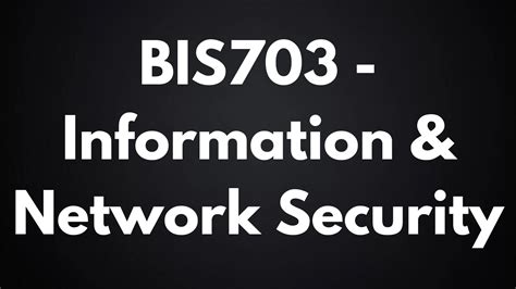 Information And Network Security Bis703 Textbook Vtu Notes
