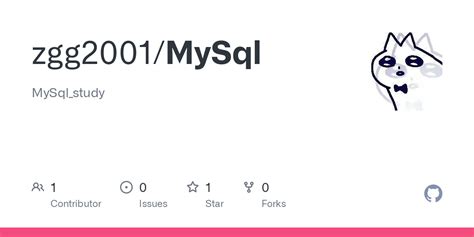 GitHub Zgg MySql MySql Study