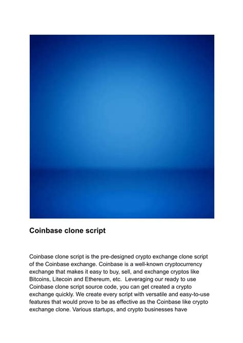 Ppt Coinbase Clone Script Powerpoint Presentation Free Download Id11847355