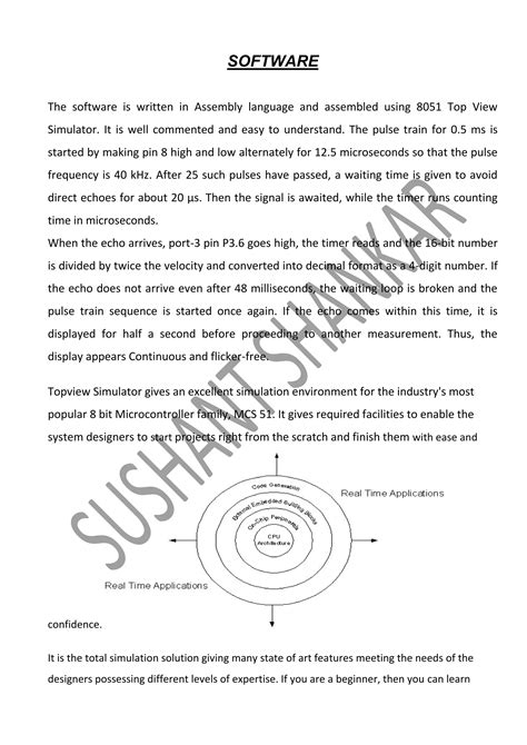 B Tech Final Year Ece Project Report On Ultrasonic Distance Measure