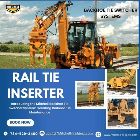 Rail Tie Inserter Mitchell Backhoe Tie Switcher System Mitchell Railgear Medium