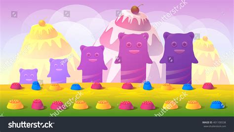 Candy Game Background 2d Game Application 库存矢量图（免版税）401100538 Shutterstock