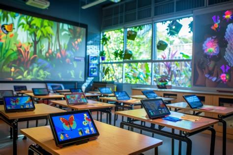 A Classroom Equipped With Augmented Reality Technology Premium Ai