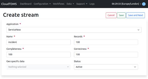 Generate Test Data For Servicenow Cloudtdms Docs