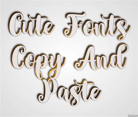 Cute Fonts Copy And Paste Efecto De Texto Y Diseño De Logotipos Fuente