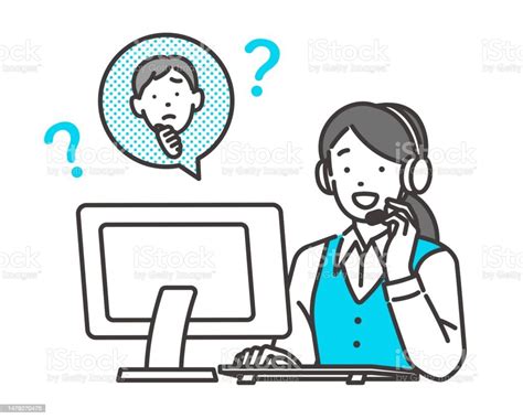 콜 센터서비스설명비즈니스에서 일하는 여성 운영자의 벡터 일러스트 소재 걱정하는에 대한 스톡 벡터 아트 및 기타 이미지 걱정하는 고객 서비스 담당자 고용과 노동