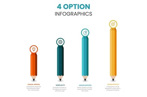 Premium Vector Colorful Pencil Diagram Infographic Element Template