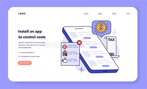 Install A Cost Control App To Optimize Your Expenses Mobile Application Stock Vector