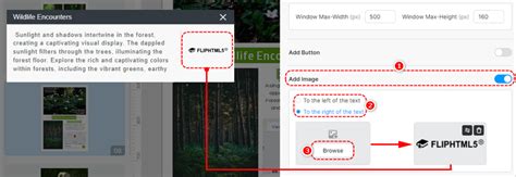 Add Pop Up Msg Action Fliphtml5