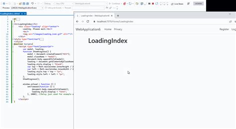 how to show a loading prompt in view before the controller loaded the