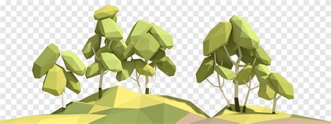 낮은 폴리 나무 잎 식물 줄기 꽃 부러진 된 나무 잎 분기 Png Pngegg