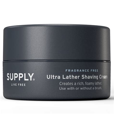 Supply Ultra Lather Shaving Cream Fragrance Free Hypoallergenic For