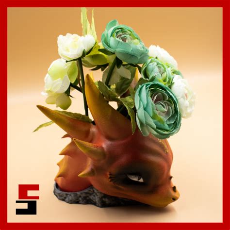3d Printable Dragon Planter Pot Organiser By Sliceables