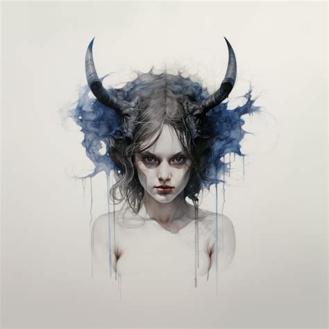 Premium Ai Image Demonic Duality A Terrifying Transformation Unveiled