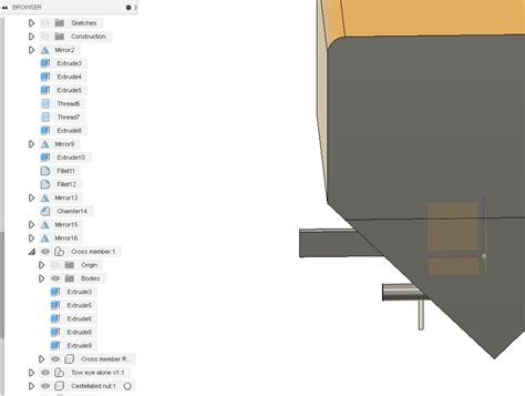solved browser cluttered with extrudes etc in direct modelling mode