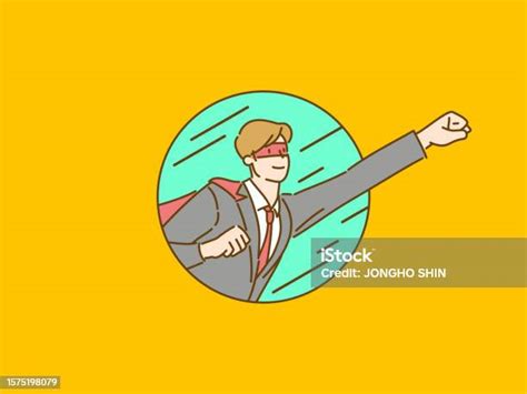 사업가 슈퍼 히어로 또는 하늘을 나는 슈퍼 직원 비즈니스 개념 성공 및 전문성 영웅에 대한 스톡 벡터 아트 및 기타 이미지 영웅 추상적인 개념 Istock