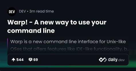 Warp A New Way To Use Your Command Line R Commandline