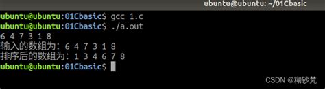 终端输入数组，实现冒泡排序和选择排序的代码。c语言冒泡排序怎么样在终端输入 Csdn博客