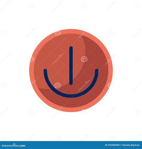 Computer Shutdown Symbol And Technology Icon Button Off Power Illustration And Push Sign Stock