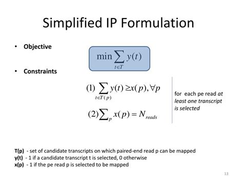 Ppt An Integer Programming Approach To Novel Transcript
