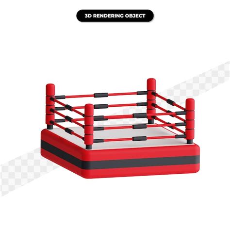 권투 링 3d 렌더링 그림 프리미엄 Psd 파일