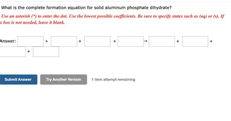 Solved What Is The Complete Formation Equation For Solid