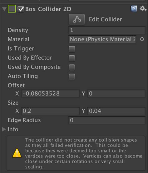 ANY COLLISION EXPERTS OUT THERE Tried Everything Collision2d Is Not Detected Unity Engine