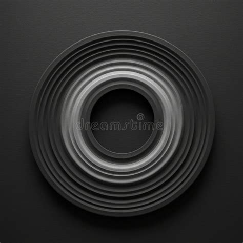 Concentric Circular Layers Form A Three Dimensional Pattern Against A