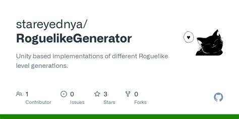 Github Stareyednyaroguelikegenerator Unity Based Implementations Of
