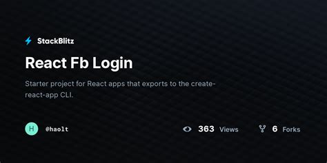 React Fb Login Stackblitz