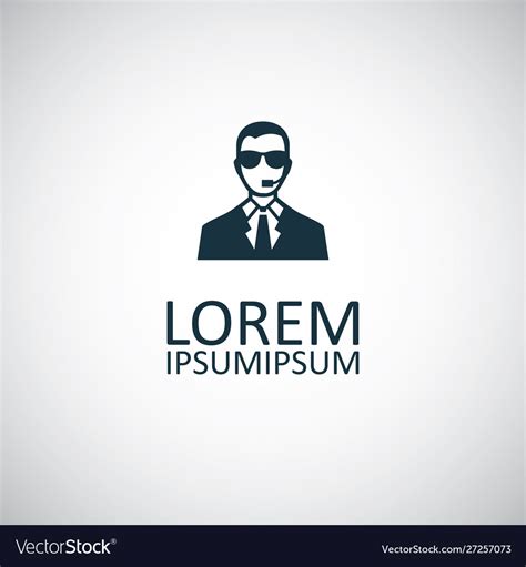 Security Man Icon For Web And Ui On White Vector Image