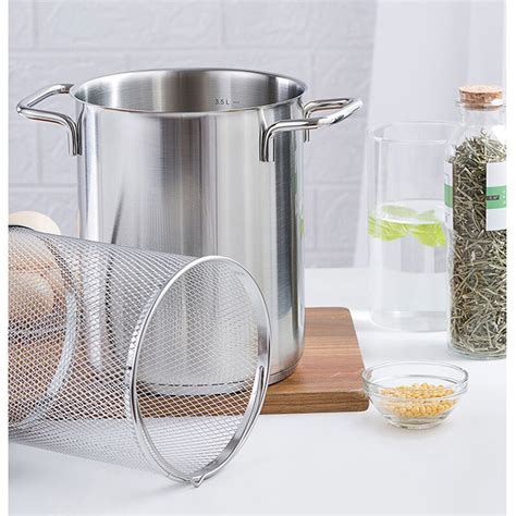 16cm 304 Rvs Asperges Pot Met Mand Klein Lichaam G Vicedeal