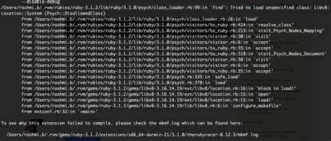 Gem Therubyracer 0123 Install Error In Ruby 312 Stack Overflow