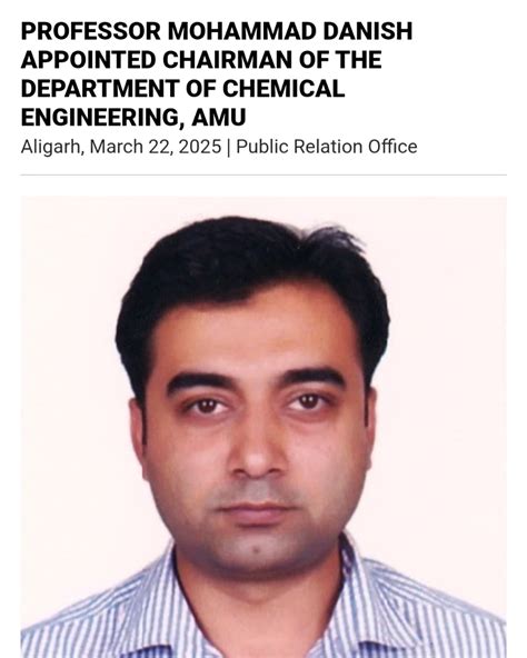 Professor Mohammad Danish Aligarh Muslim University News Facebook