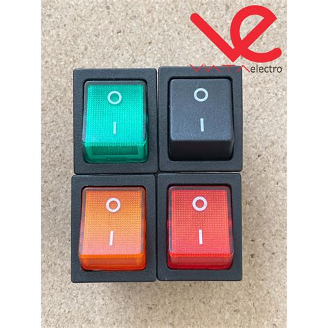 Jual POWER SWITCH ZN LAMPU On Off 4 Pin 4 Kaki SWITCH ROCKER Saklar Merk ZN 31mm X 25mm