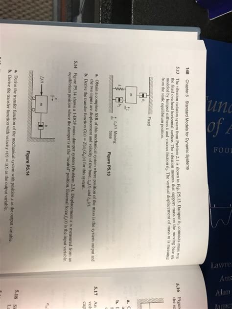 Solved Chapter Standard Models For Dynamic Systems Chegg