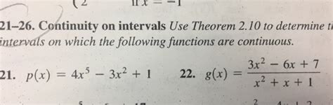 solved 2 21 26 continuity on intervals use theorem 2 10 to