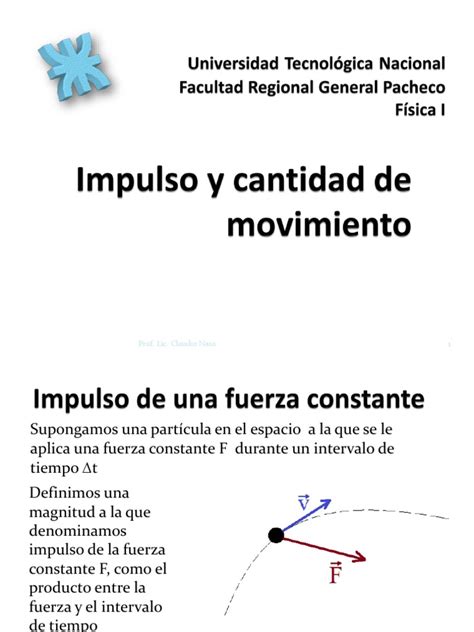 Impulso Y Cantidad De Movimiento Imprimr Pdf Momento Angular Vector Euclidiano