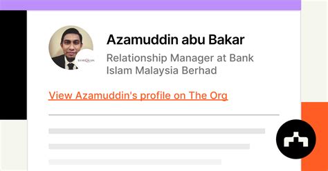 Azamuddin Abu Bakar Relationship Manager At Bank Islam Malaysia