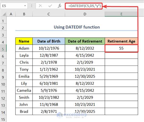 How To Calculate Age Nearest Birthday In Excel Design Talk