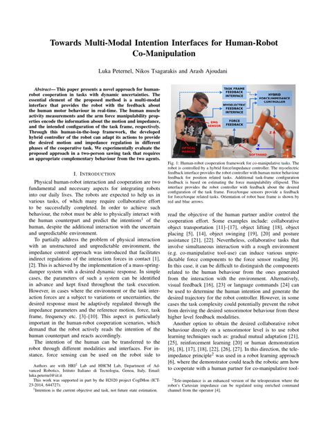 pdf towards multi modal intention interfaces for human robot co