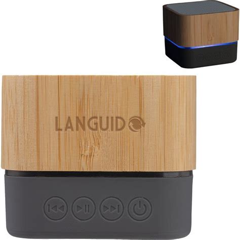 Cadence Bamboo Wireless Light Up Speaker Foremost Promotions