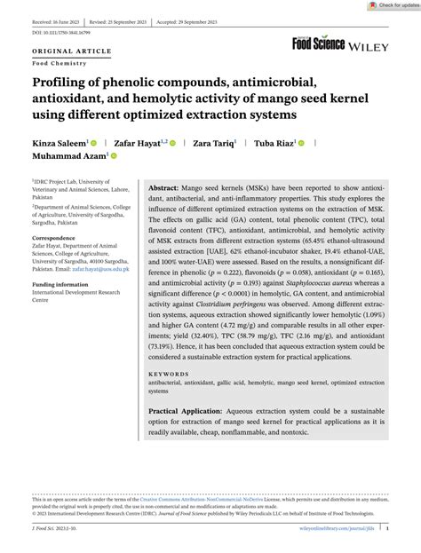 Pdf Profiling Of Phenolic Compounds Antimicrobial Antioxidant And Hemolytic Activity Of