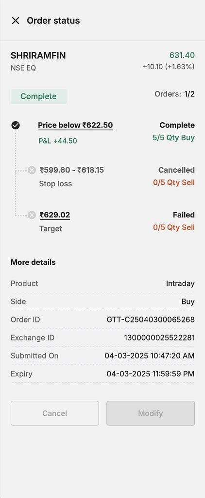 Gtt Order Execution Issue Via Api Developer Api Upstox Community