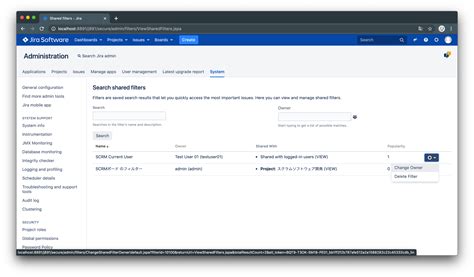 how to update jira filter owned by other users as an admin jira