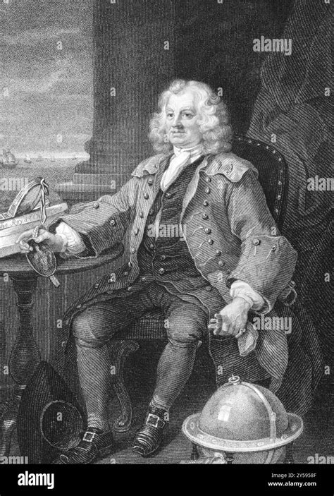 Captain Thomas Coram 1668 1751 On Engraving From 1800s Philanthropist Who Created The London