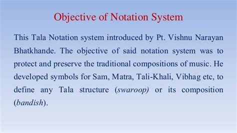 Bhatkhande Tala Notation System Ppt